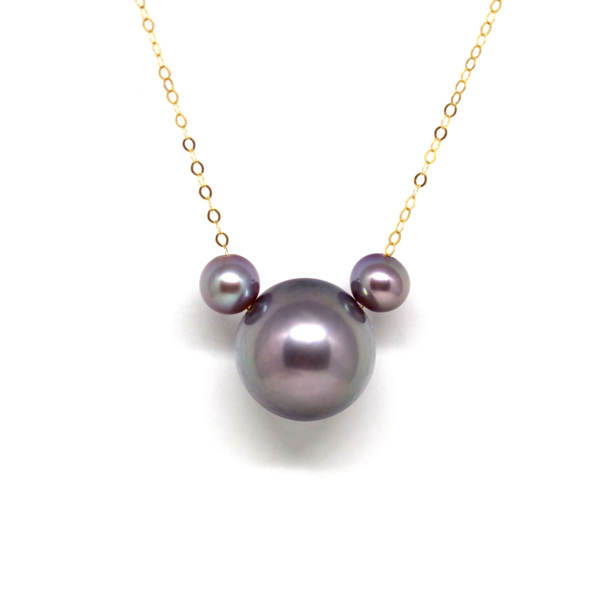 G18k Elegant Mickey Mouse Edison Pearl Necklace – Timeless Pearl
