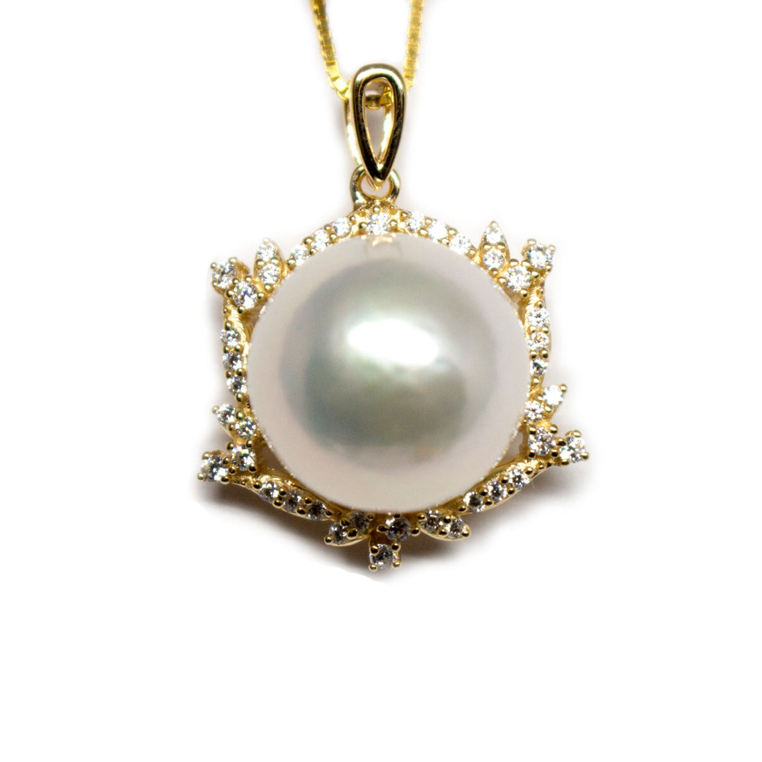 Golden Hexagon Edison Pearl Necklace – Timeless Pearl