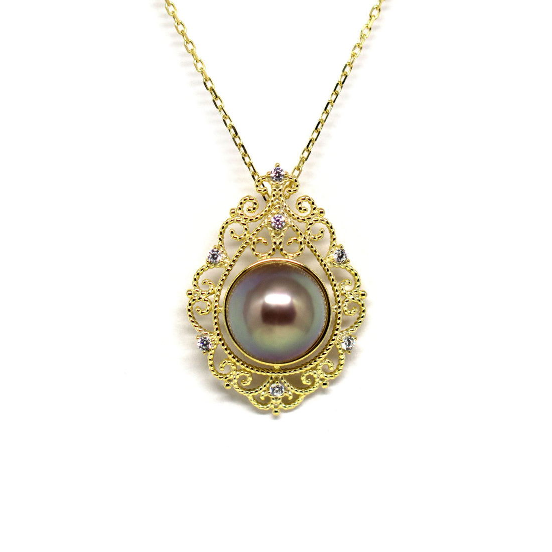 Mysterious Retro Mirror Edison Pearl Necklace – Timeless Pearl